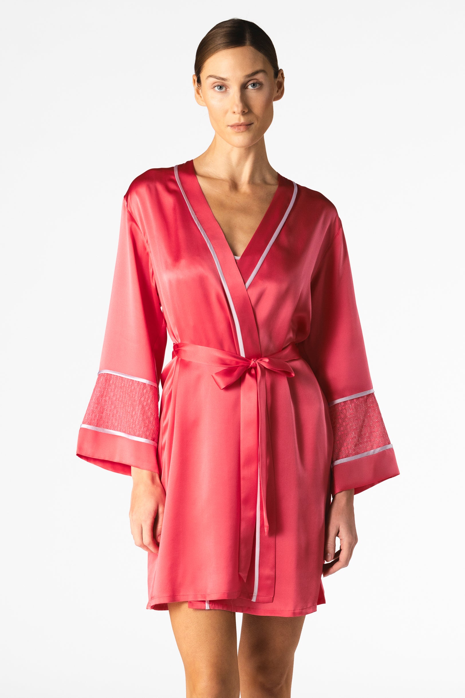 Melody Self-Indulge Short Silk Robe | Luxurious Loungewear by NK IMODE
