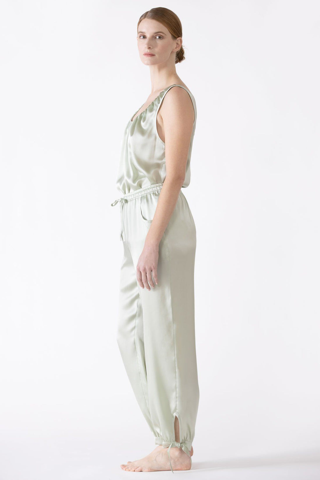 Sierra Ruched Neckline Silk Tank Top | NK IMODE